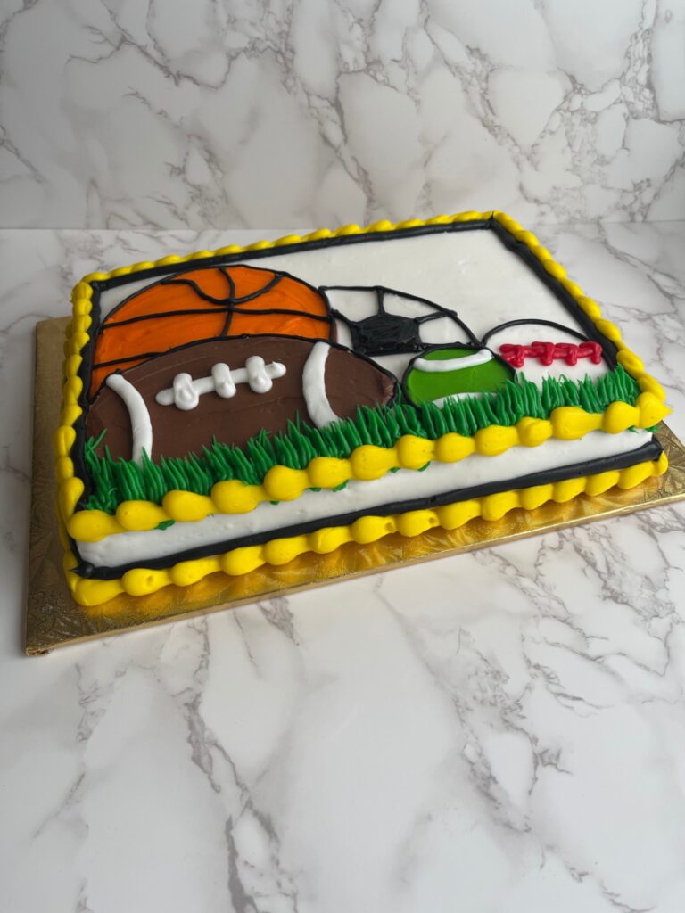 Sports Ball Sheet Cake - Duke Bakery | Local Bakery since 1951