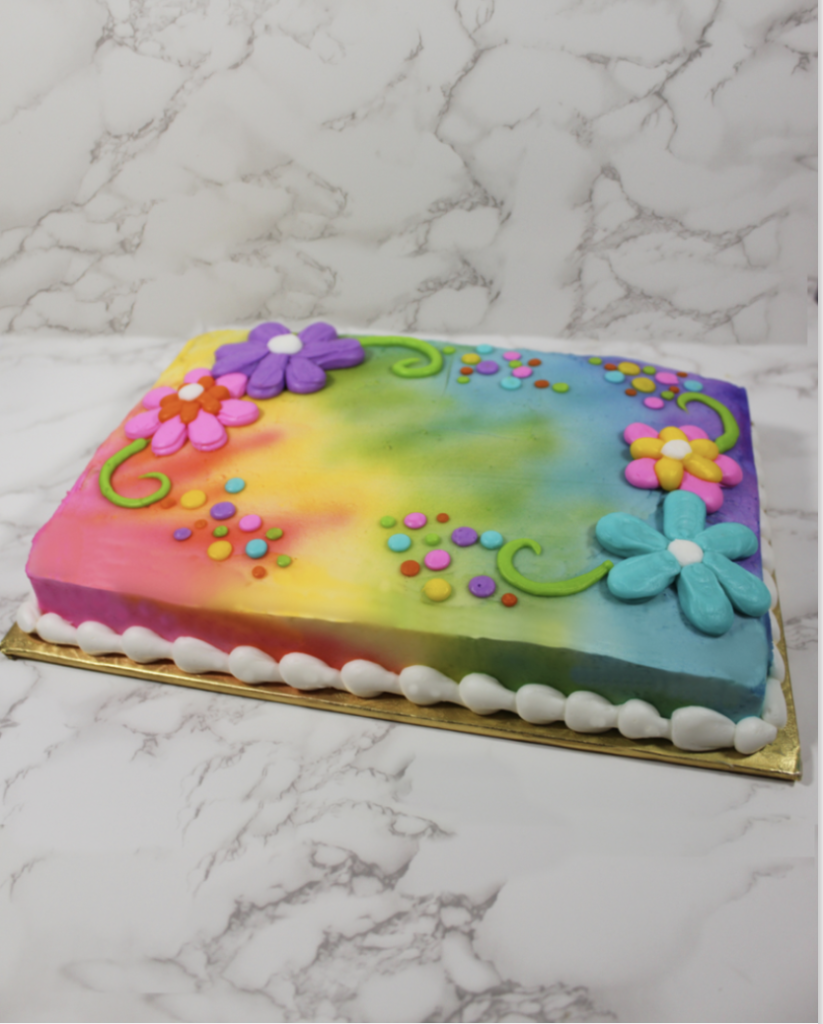 Tie Dye Sheet Cake - Duke Bakery | Local Bakery since 1951