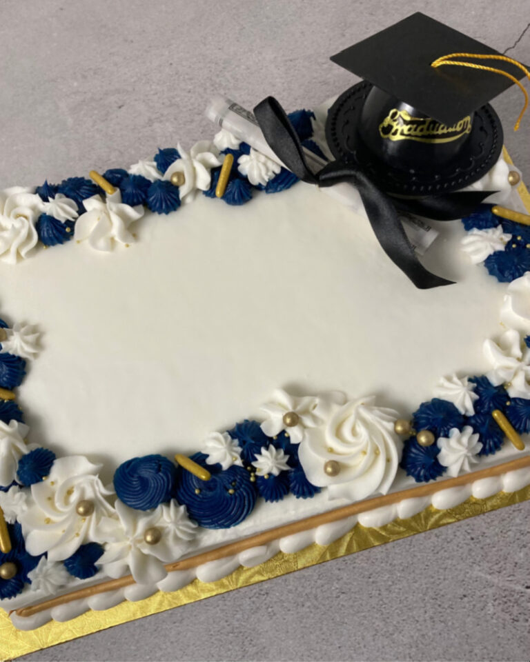 Graduation Rosette Sheet Cake - Duke Bakery | Local Bakery since 1951